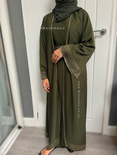 Petite Taliah Abaya -khaki | Raysha.co