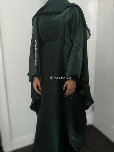 Tall n slim Emara Abaya - emerald green | Raysha.co