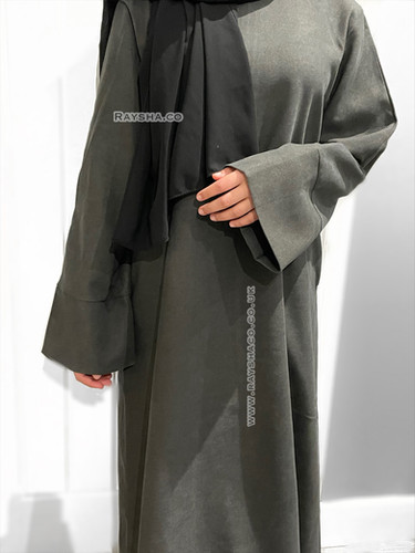 Zaina Abaya - dark grey | Raysha.co