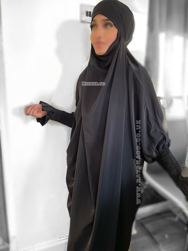 2 piece Jilbab Prayer set - black | Raysha.co