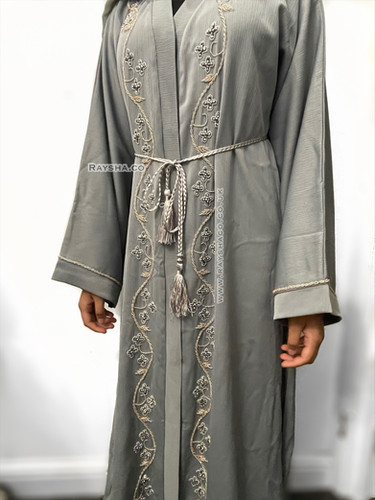 Petite Haniya Abaya- grey | Raysha.co