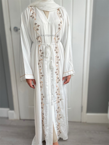 Haniya Abaya - white | Raysha.co