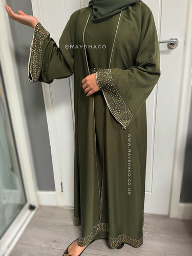 Taliah Abaya- khaki | Raysha.co