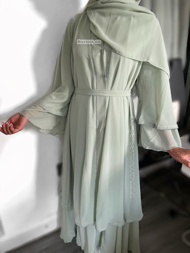 Petite Amelia Abaya- mint | Raysha.co