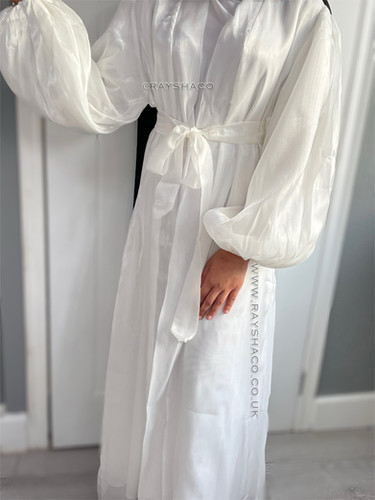 Malaika Abaya - white | Raysha.co