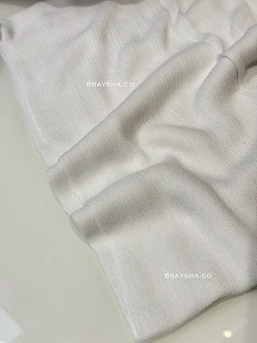 Rayon crinkle - pure white | Raysha.co