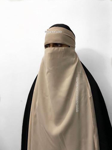 1 layer niqab cream | Raysha.co