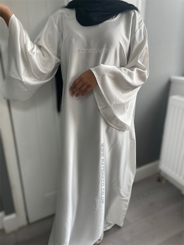 Raysha.co classic satin dress -white | Raysha.co