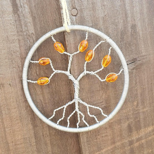 4" Hoop Tree of Life Wire Suncatcher | Wirework-By-Amanda