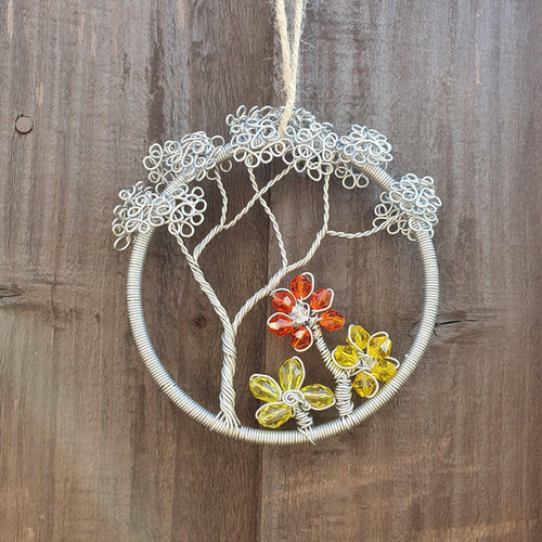 4" Hoop Wire Tree & Flowers | Wirework-By-Amanda