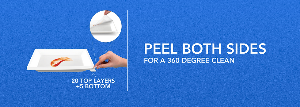Peel Plate | Peelable Dinnerware™