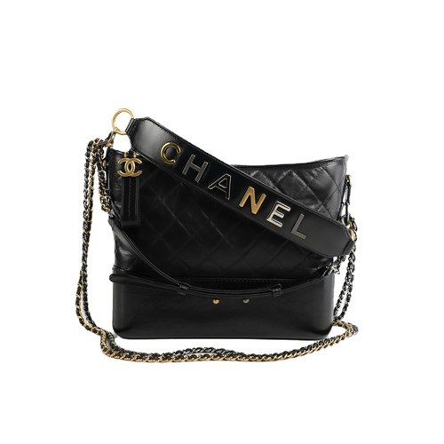 Chanel Gabrielle Medium Hobo Bag in Black Full set | Cafebrandname