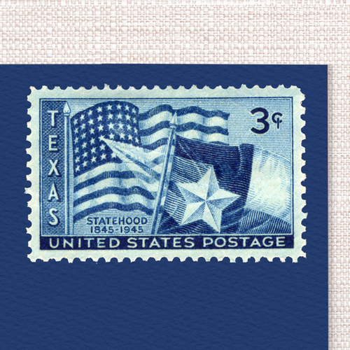 3¢ Texas Statehood - Pack of 25 unused stamps from 1945 | Vintage ...