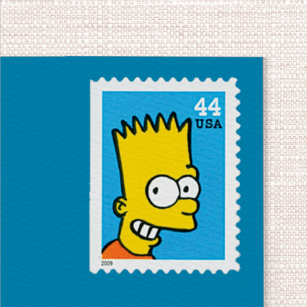 44¢ Simpsons - Pack of 25 unused stamps from 2009 | vintagepostagestamps