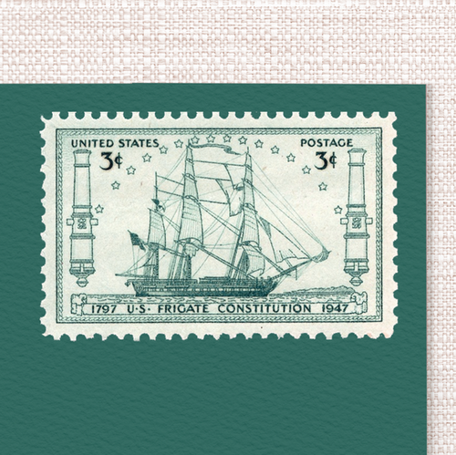 3¢ Frigate Constitution - Pack of 25 unused stamps from 1947 ...