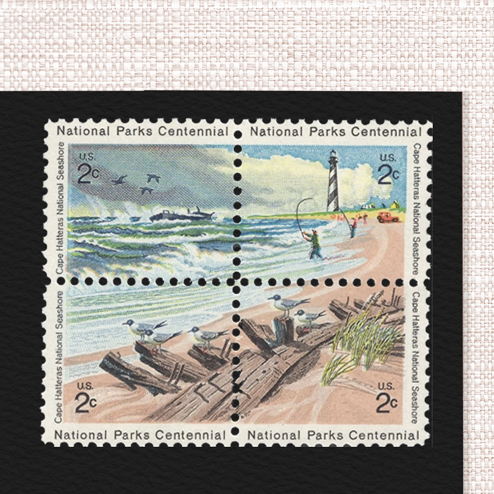 2¢ Beach - Pack of 100 Unused Stamps from 1972 | vintagepostagestamps