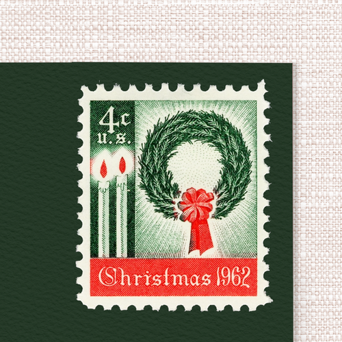 4¢ Christmas Wreath - Pack of 25 unused stamps from 1962 | Vintage ...