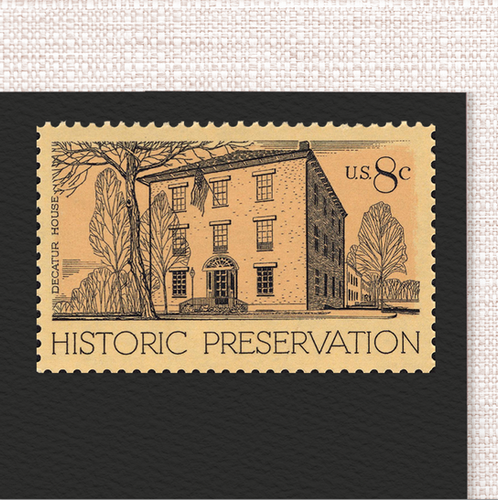 8¢ Historic Preservation Stamps - Pack of 25 unused stamps from 1971 ...
