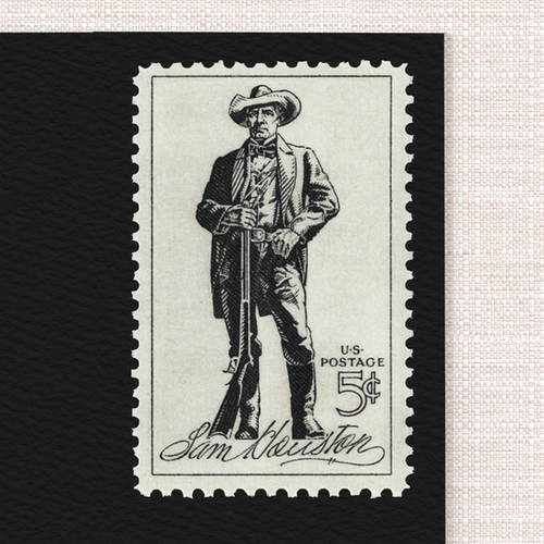 5¢ Sam Houston (Governor) - Pack of 25 unused stamps from 1964 ...