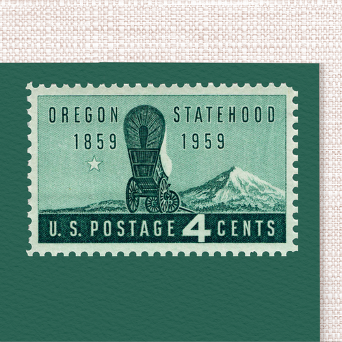 4¢ Oregon Statehood - Pack of 25 unused stamps from 1959 ...