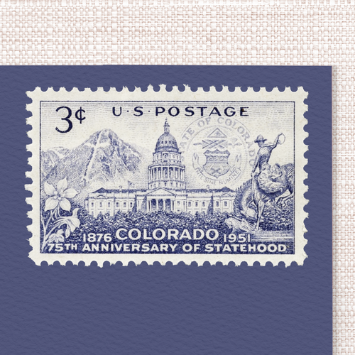 3¢ Colorado Statehood - Pack of 25 unused stamps from 1951 ...
