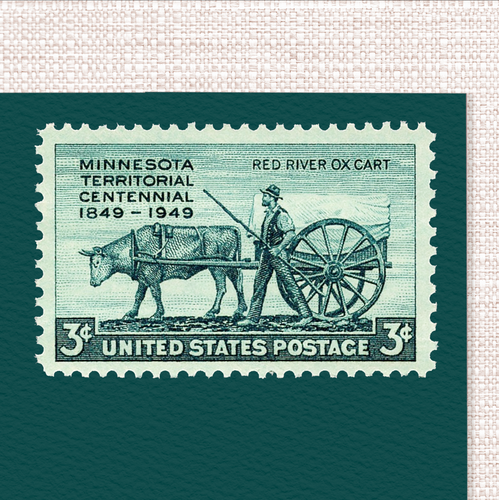3¢ Minnesota Territory - Pack of 25 unused stamps from 1949 ...