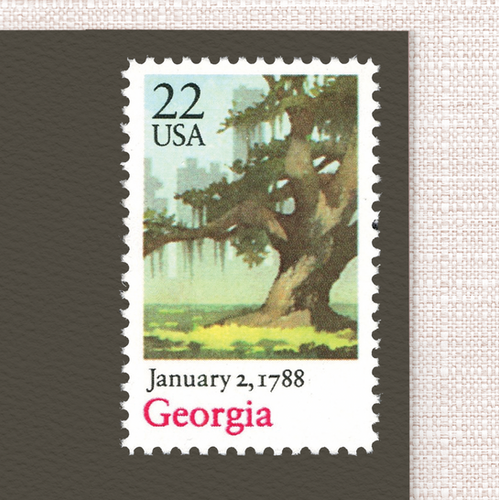 22¢ Georgia - Pack of 25 unused stamps from 1988 | vintagepostagestamps