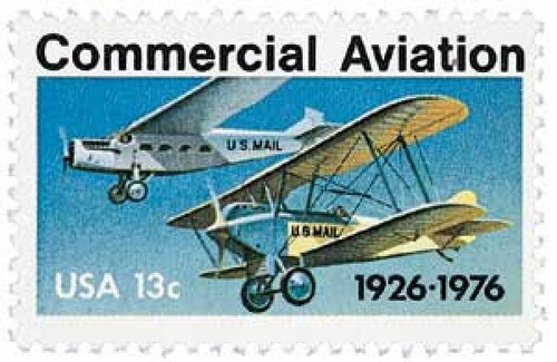 Pack of 25 Unused Commercial Aviation Stamps - 13c - 1976 - Vintage ...