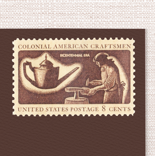 8¢ Colonial Craftsmen - Pack of 25 unused stamps from 1972 ...
