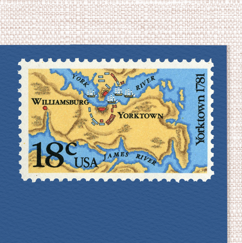 18¢ Battles of Yorktown & Virginia - Pack of 25 unused stamps from 1 ...