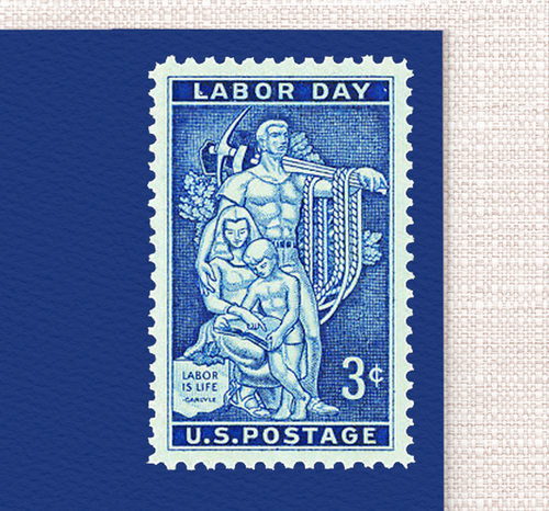 3¢ Labor Day - Pack of 25 unused stamps from 1956 | vintagepostagestamps