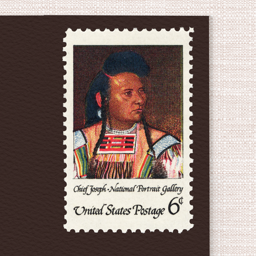 6¢ Chief Joseph - Pack of 25 unused stamps from 1968 | vintagepostagestamps