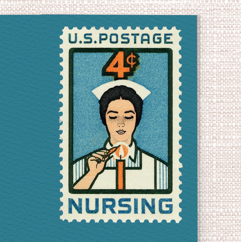 4¢ Nursing - Pack of 25 unused stamps from 1961 | vintagepostagestamps