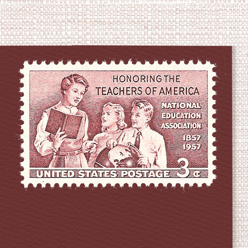 3¢ Teachers of America - Education - Pack of 25 unused stamps from 1957 ...