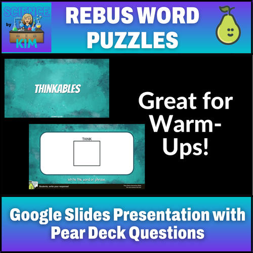 Rebus Word Puzzles in Google Slides with Pear Deck for Warm-ups ...