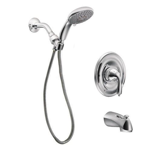 Chrome single lever shower faucet with detachable head | Bathrooms for less