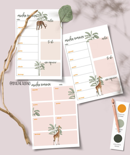 Weekly Planner - Jungle | Aline Albino