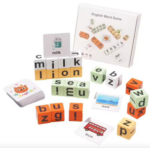 Early Learning Block English Word Spelling Block Set | Montessori Toys