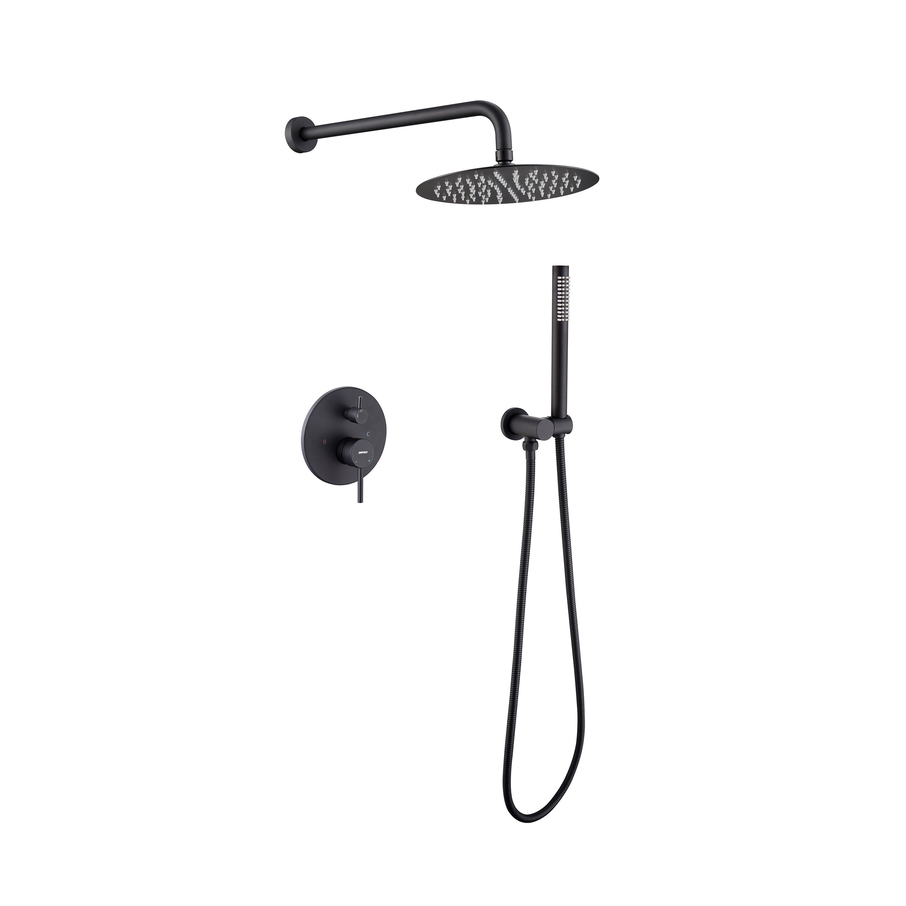 A839 4701MBMatt Black Shower Set