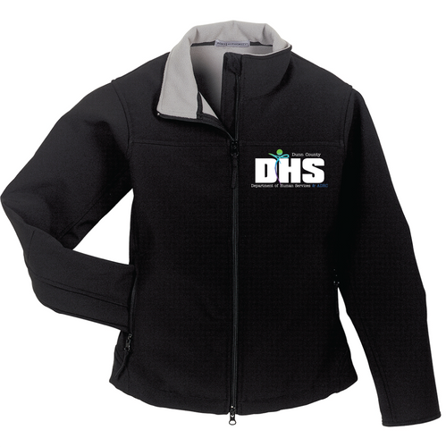 DHS Port Authority Ladies Glacier Soft Shell Jacket | Amber View Print