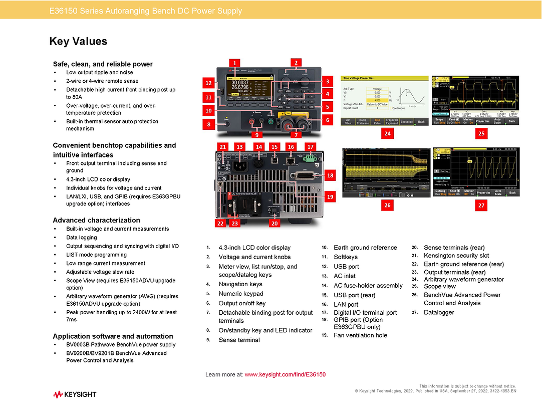 E36150 시리즈 | 키사이트