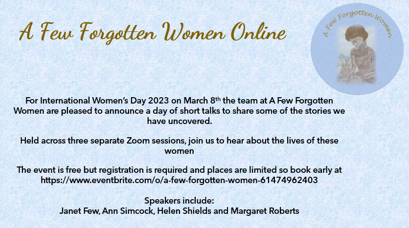 Free Talk - A Few Forgotten Women Online for International Women's Day ...