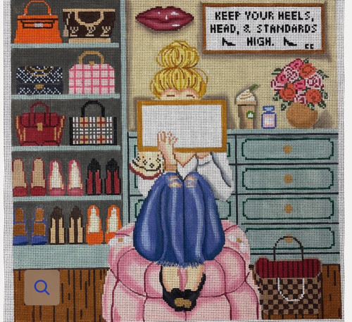 Couture Closet Stitching Girl | The Needlepoint Gallery