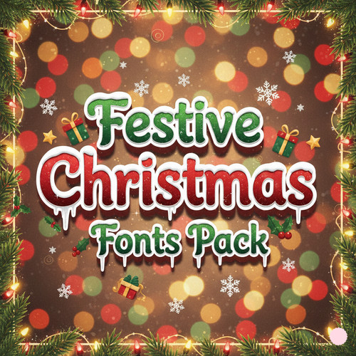Festive Christmas Fonts Pack | DigiVault