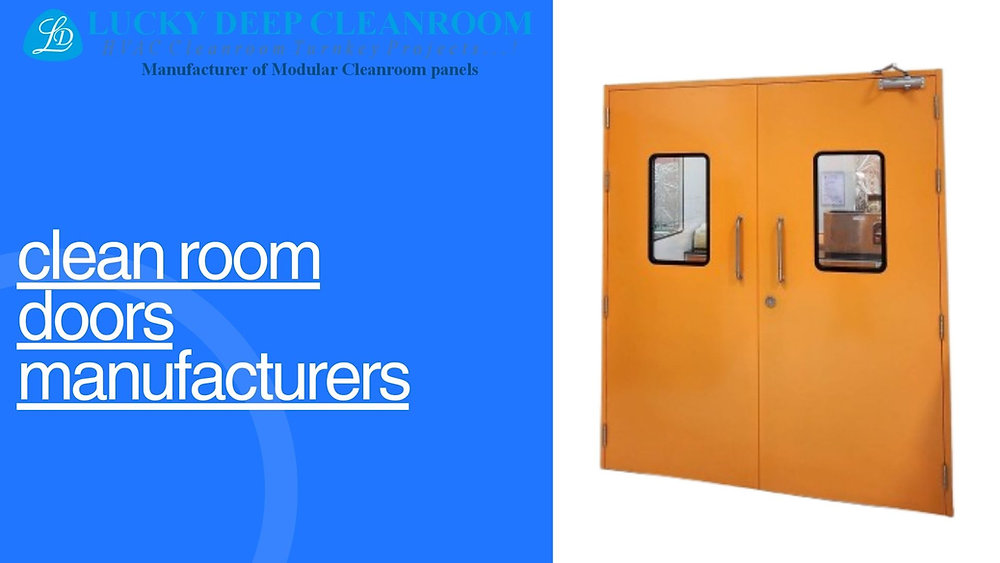 The Future of Cleanroom Doors: Smart Technology & Automation Trends
