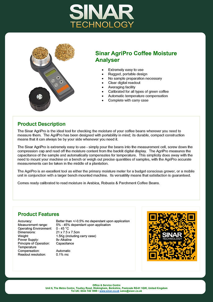 Datasheet AgriPro Coffee