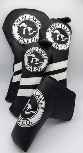 Black 4-piece Head Cover Set | Great Lakes Golf Co.