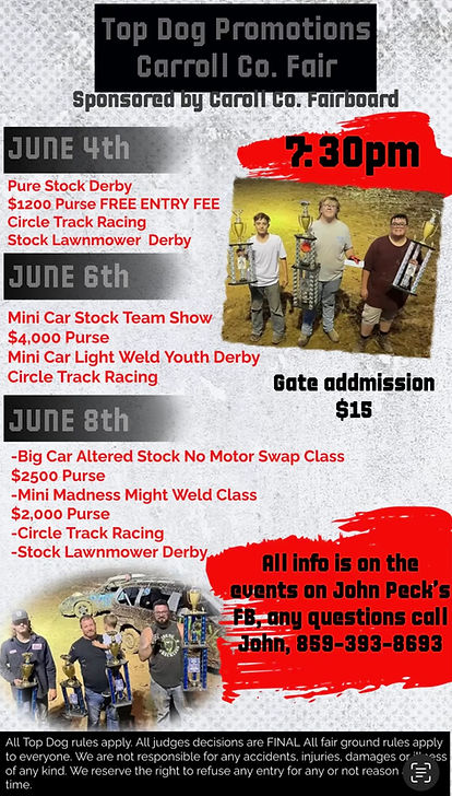 SCHEDULE | Carroll County Fair