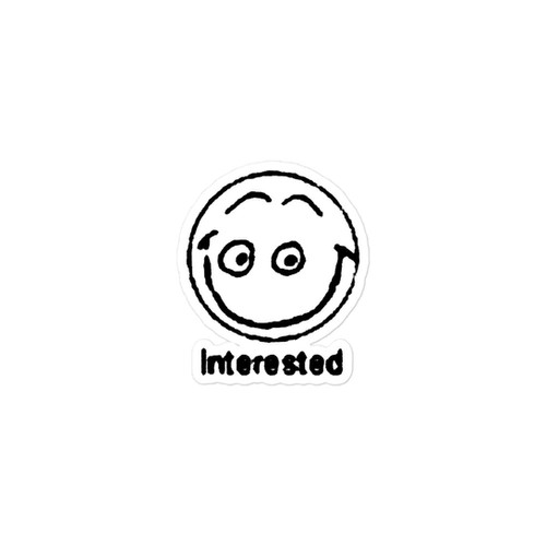 Interested Face Emoji Sticker | Marigold Records