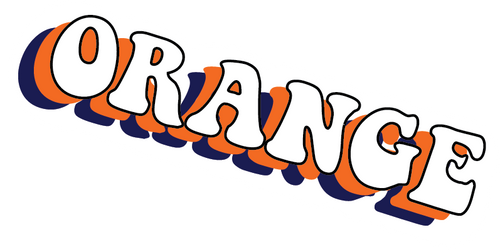 Orange Bubble Letter sticker | Lkbstickersss